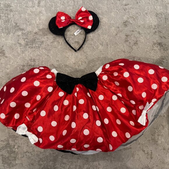 Disney | Costumes | Disney Store Minnie Mouse Tween Red Tutu Headband ...